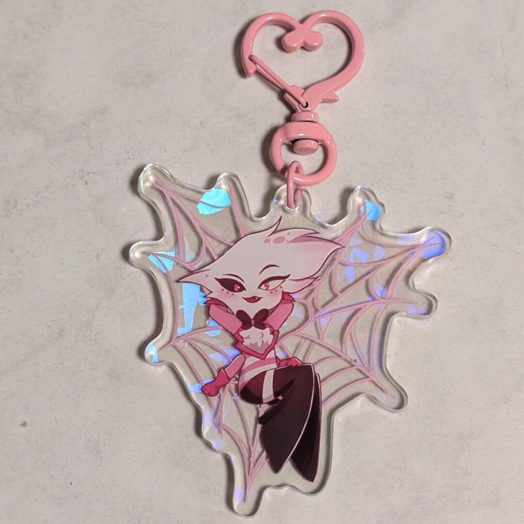 Angel Dust Charm Hazbin Hotel Angel Dust Keychain - Etsy