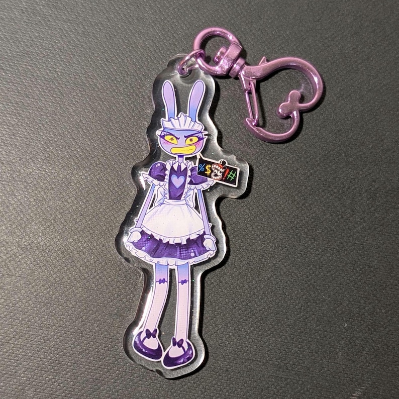 Jax Maid Dress Keychain (digital Circus TADC) – Glitter Epoxy Charm - Etsy