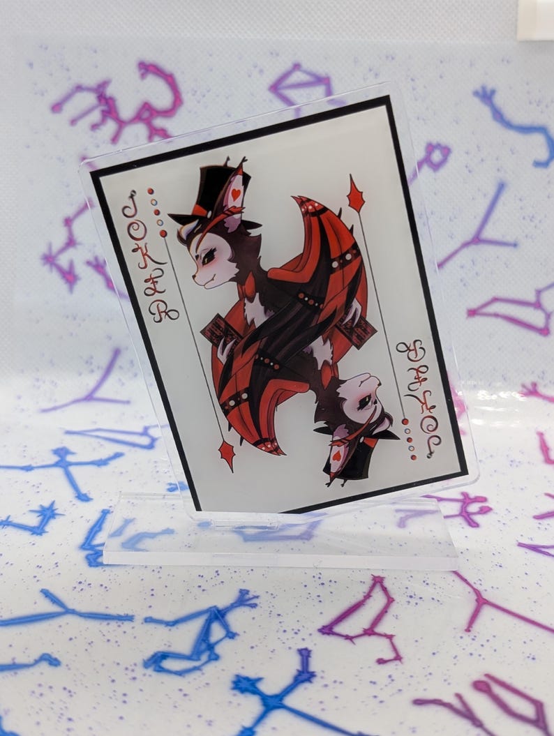 Hazbin Hotel Husk Joker Card Standee 10cm - Etsy