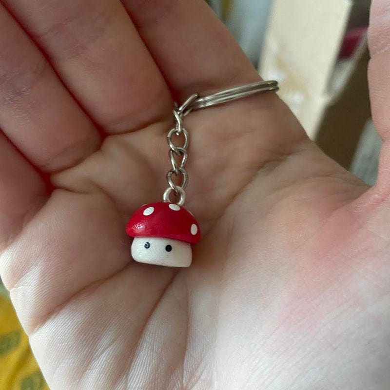 Mushroom Keychain - Etsy