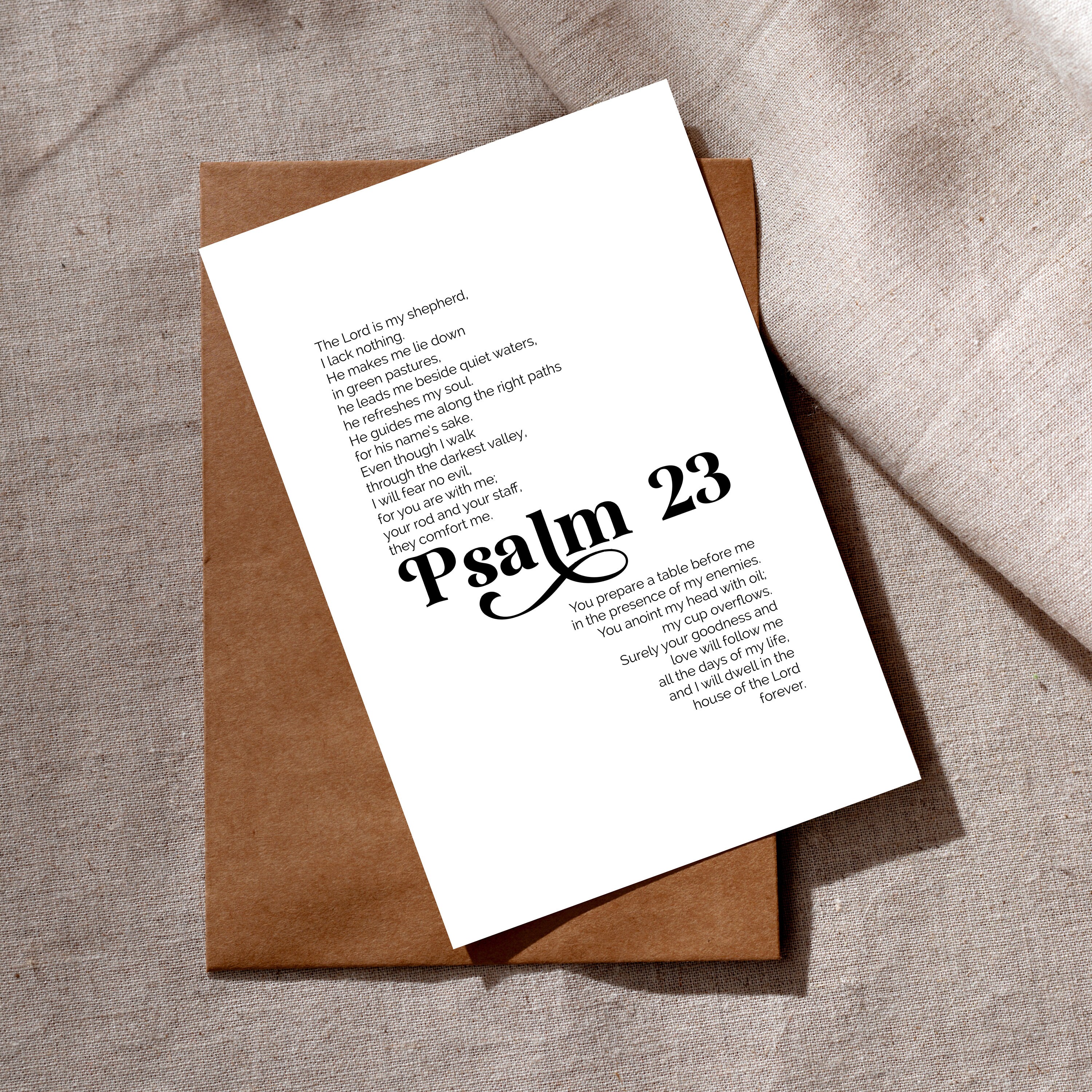 Psalm 23 | Biblical Art Print - Etsy