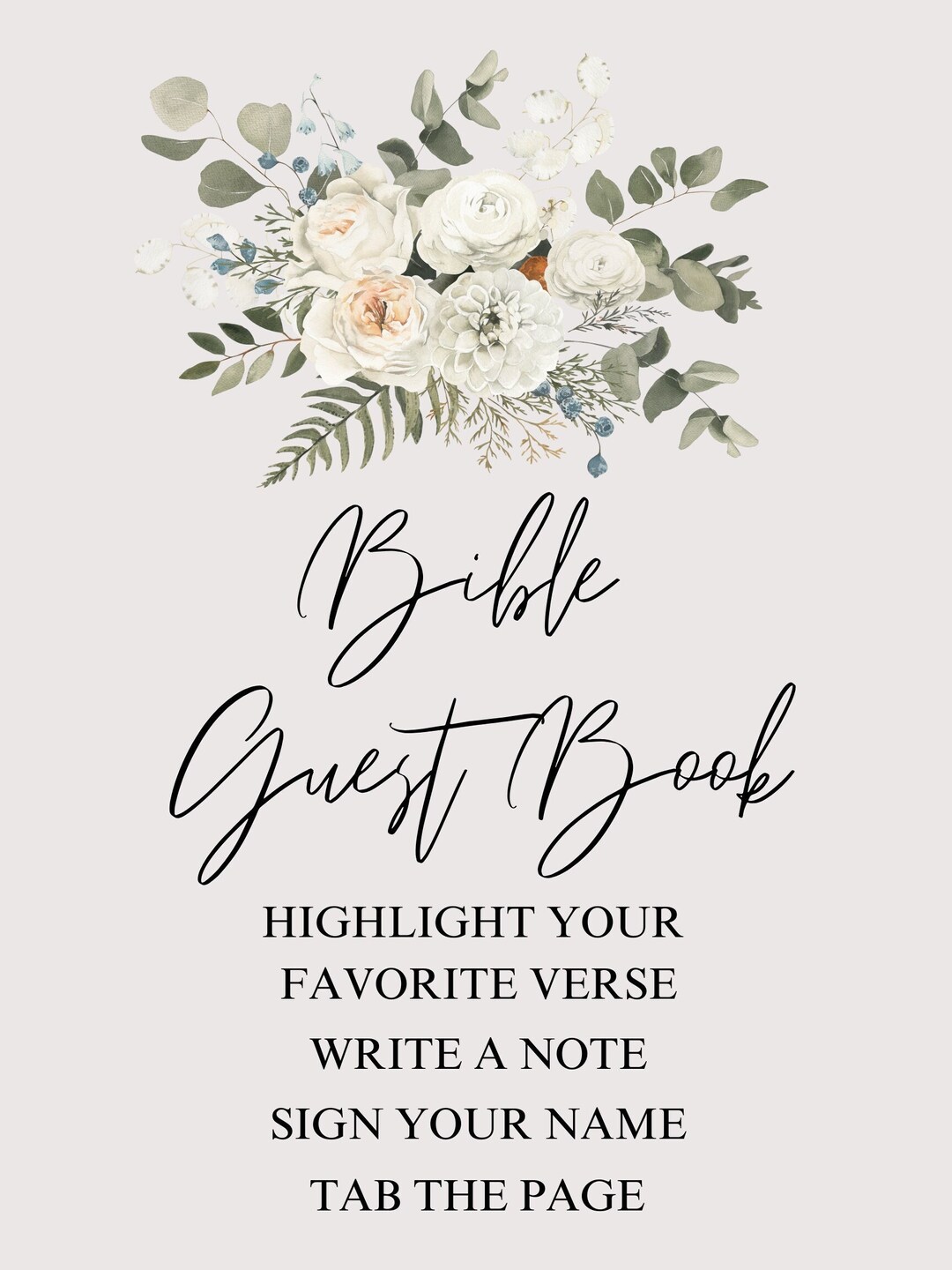 Bible Guest Book Sign - Etsy