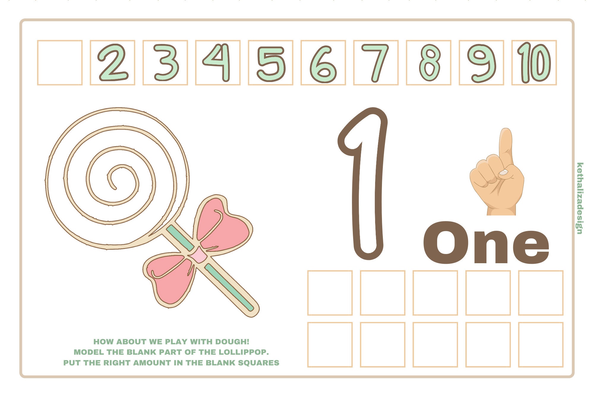 Home School Activity for Early Years Numbers 1 to 10. Play and Learning ...