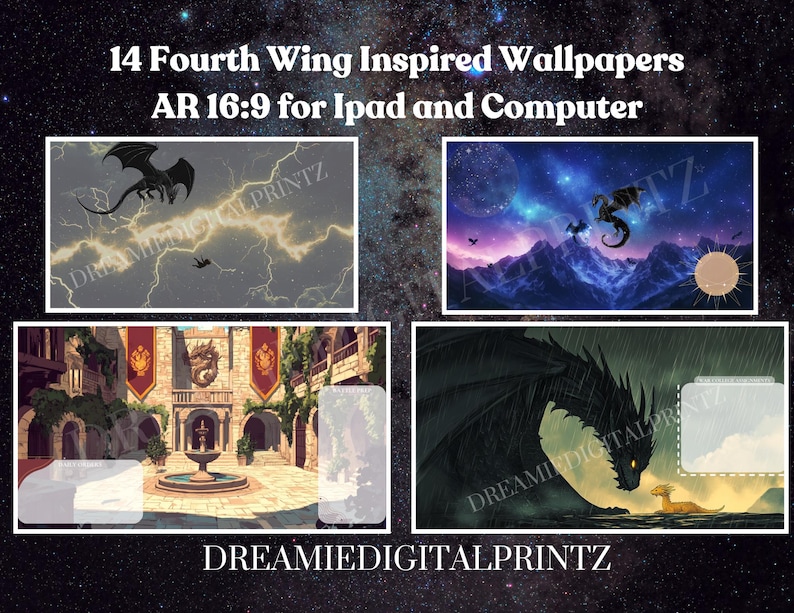 Fourth Wing Inspired Desktop Wallpaper for Monitor and Desktop ...