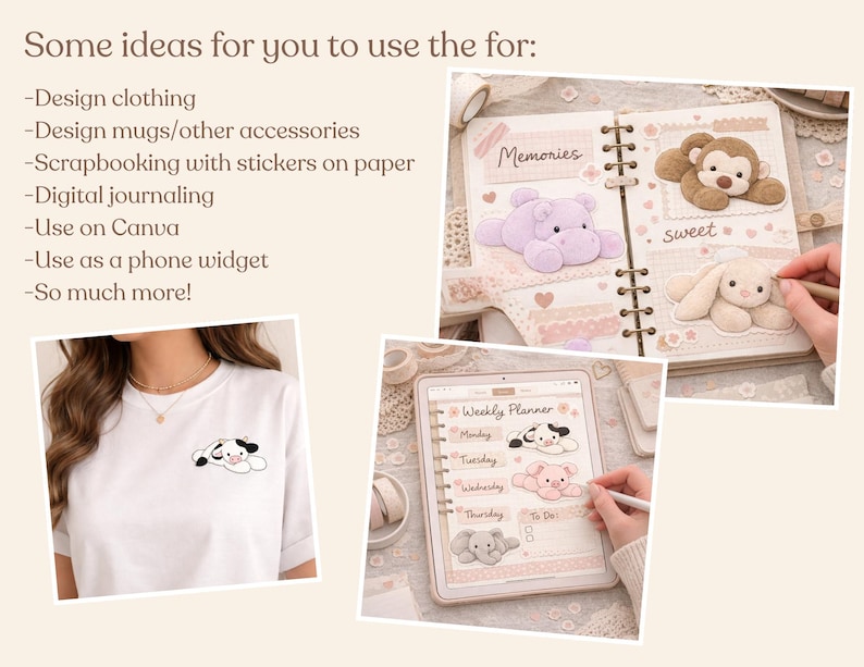 Plushie Clipart Bundle | Transparent PNG | Jelly Sticker Bundle ...