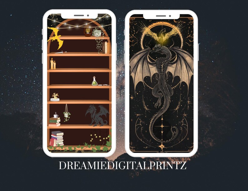 Fourth Wing Wallpaper Inspired Bookshelf Wallpaper iPhone IOS Wallpaper ...