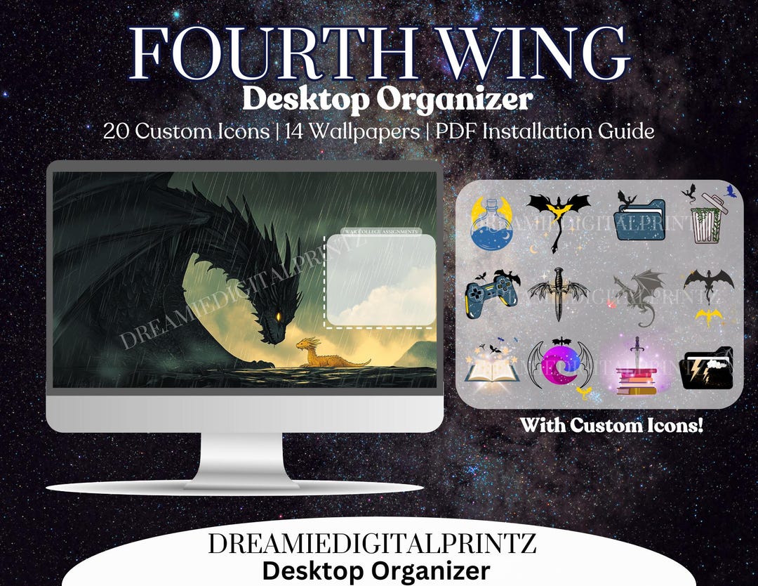 Fourth Wing Inspired Desktop Wallpaper for Monitor and Desktop ...