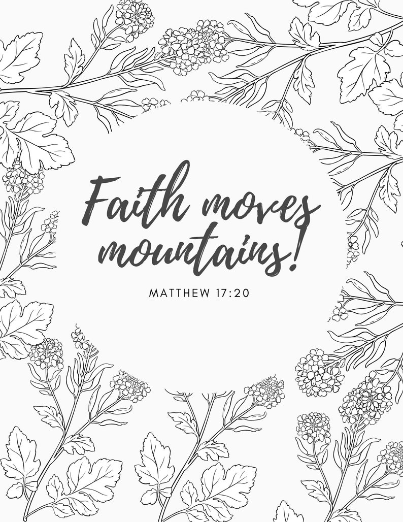 Adult Scripture Coloring Pages Pack 1- English - Etsy