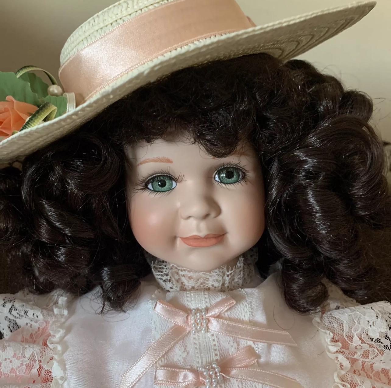 GORHAM 1993 Porcelain Doll pretty in Peach 23in Tall W/ COA 436/2900 - Etsy