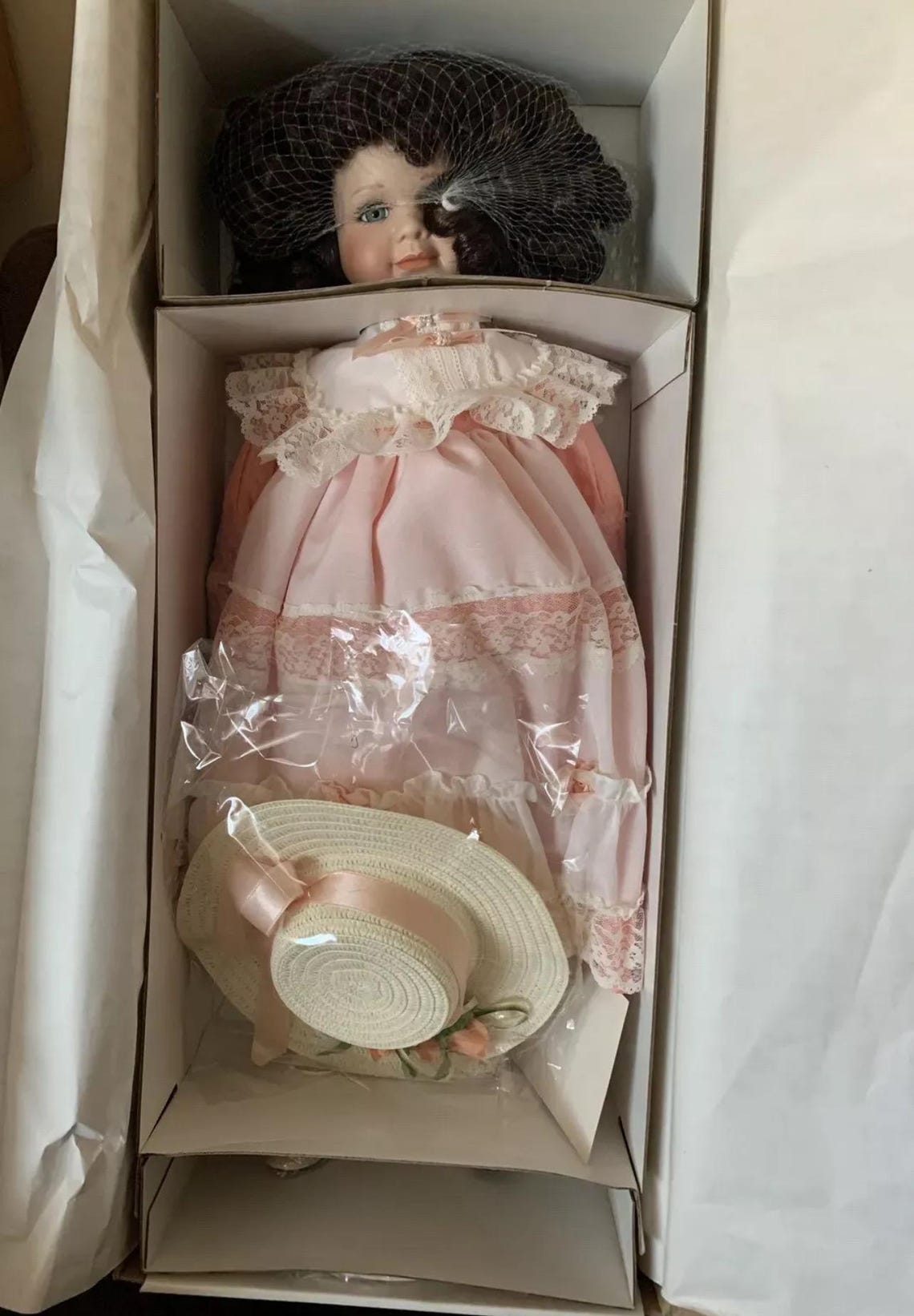 GORHAM 1993 Porcelain Doll pretty in Peach 23in Tall W/ COA 436/2900 - Etsy