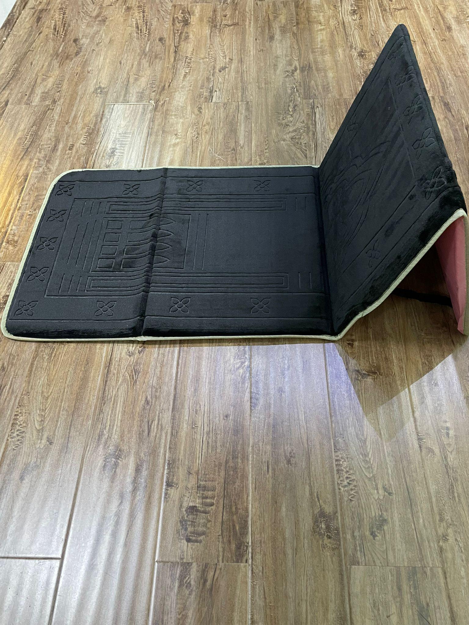 Foldable Prayer Mat With Back Support for Umrah, Hajj, Jumah, Ramadan ...