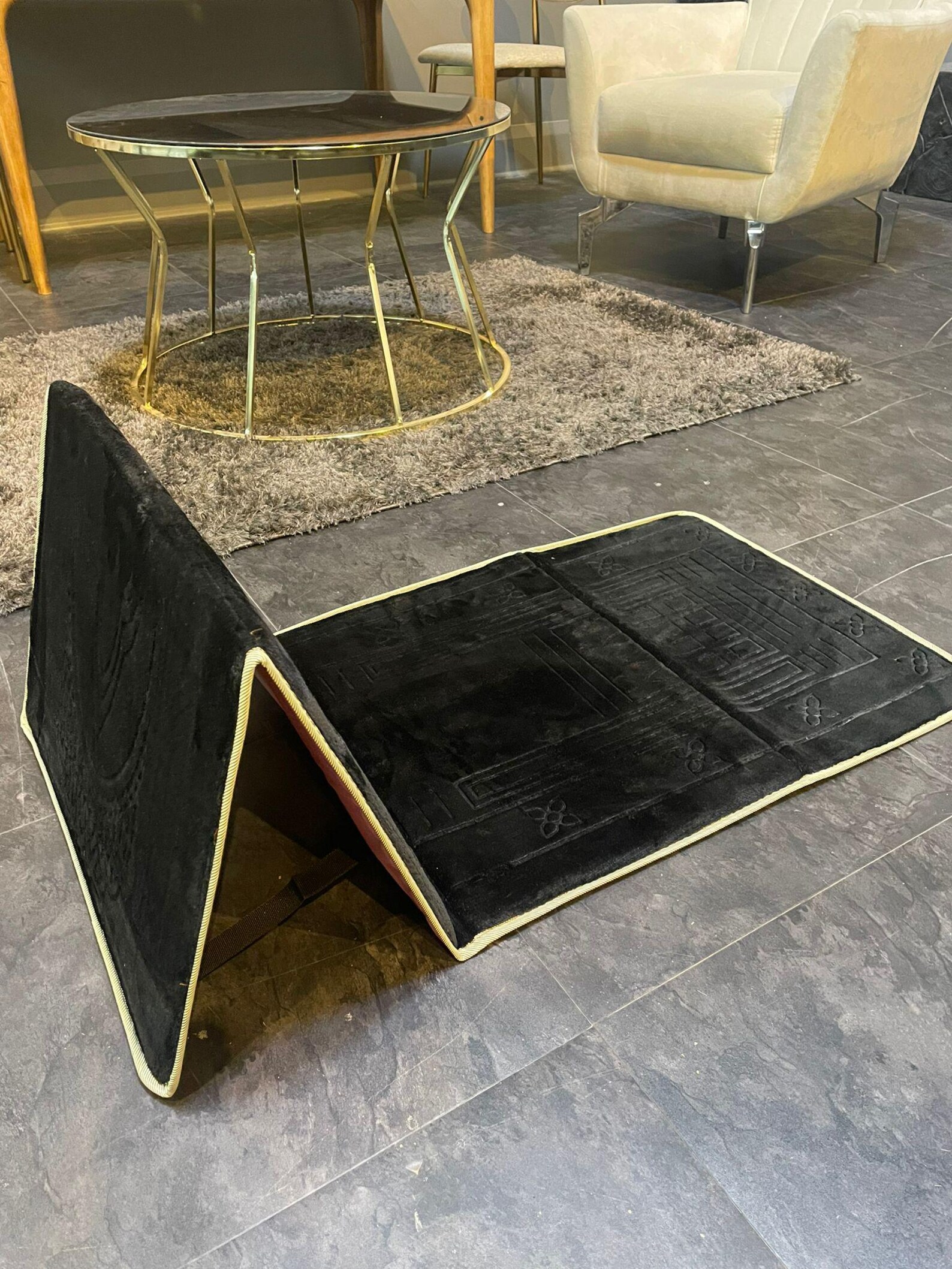 Foldable Prayer Mat With Back Support for Umrah, Hajj, Jumah, Ramadan ...