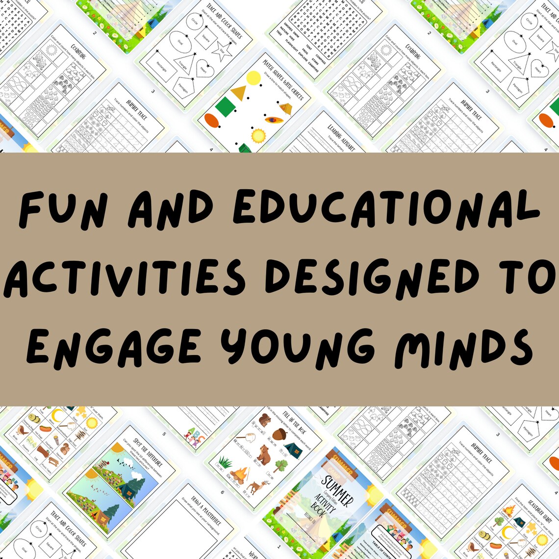 Printable Summer Activity Book for Kids Kindergarten and Preschool ...