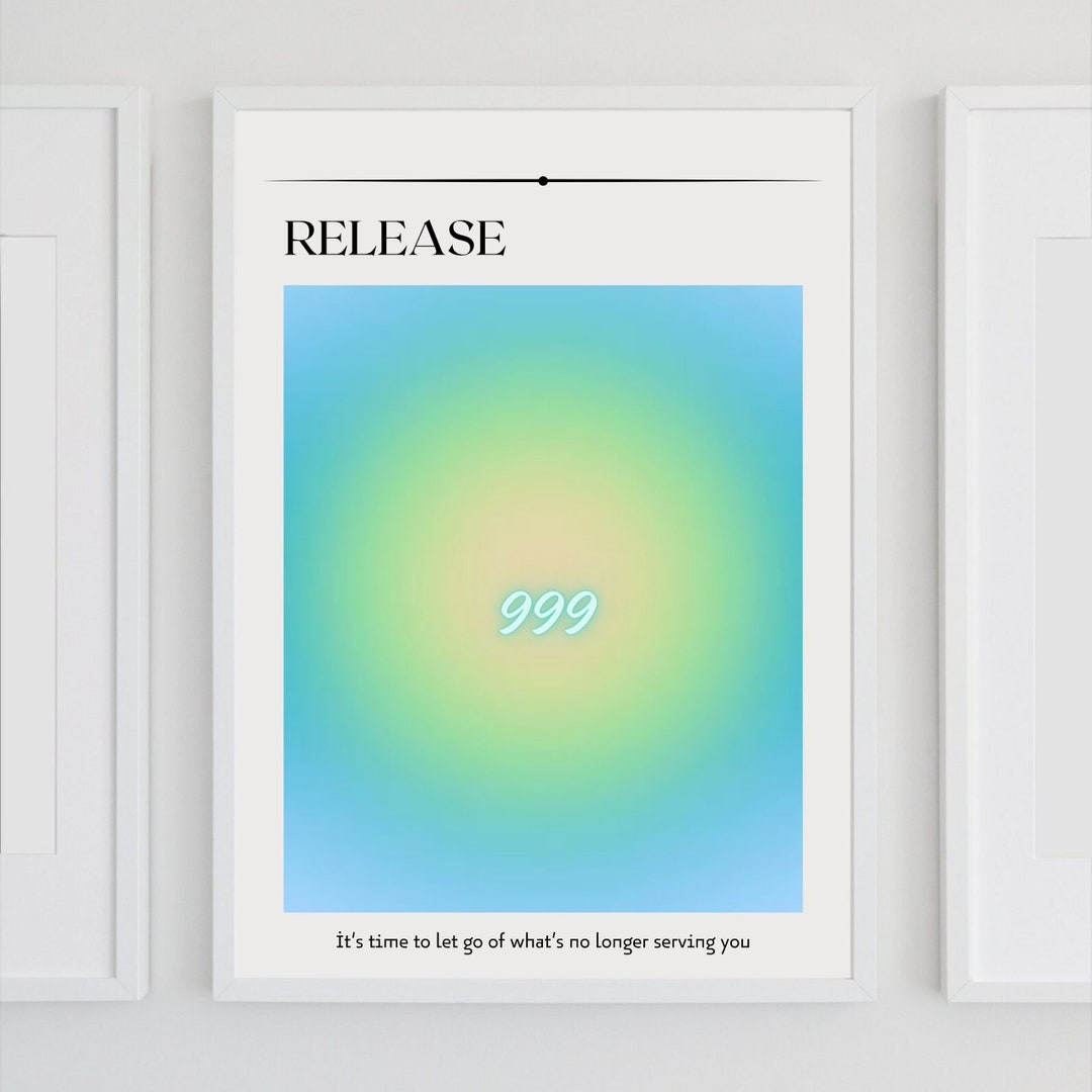 ANGEL NUMBER Poster 999 Printable Wall Art Spiritual Wall Art - Etsy