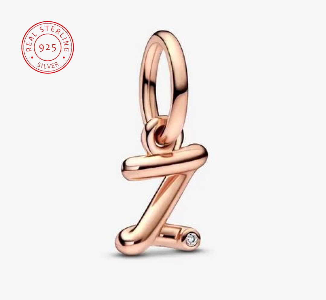 Letter Z Script Alphabet Dangle Charm Pink Rose Gold New 2023 - Etsy