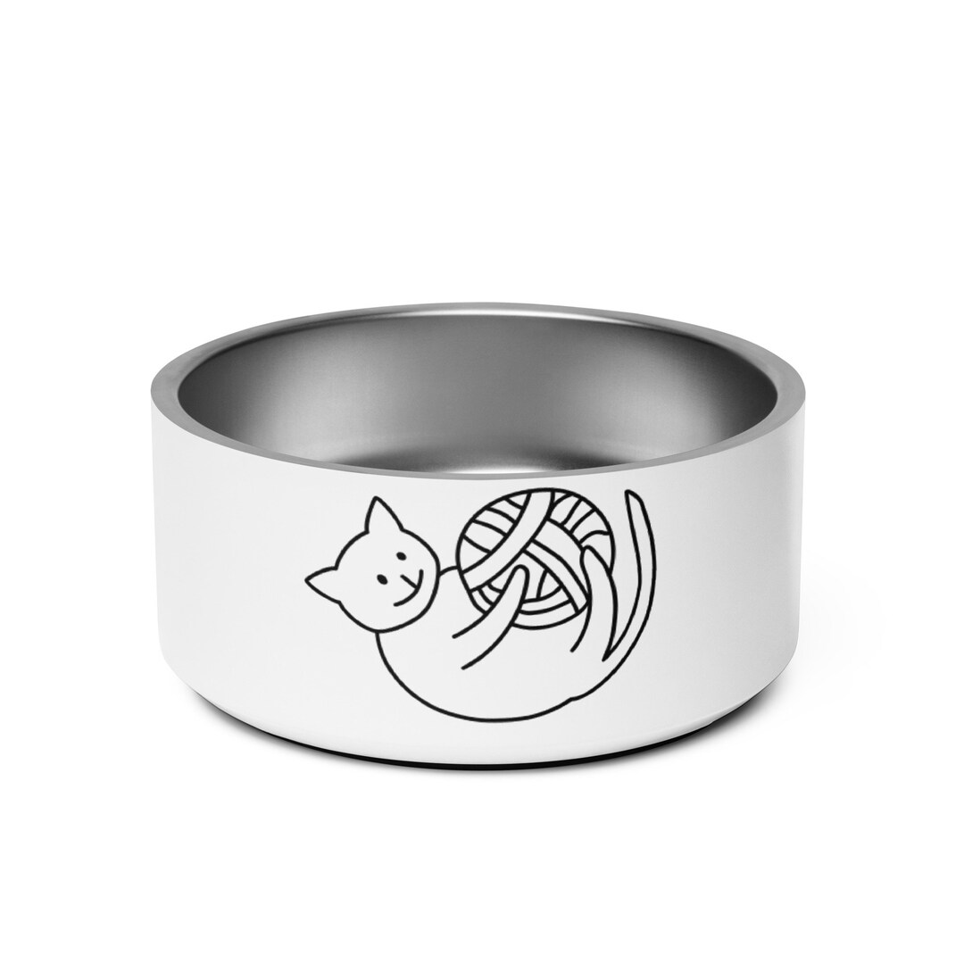 Meow Yarn Cat Bowl - Etsy