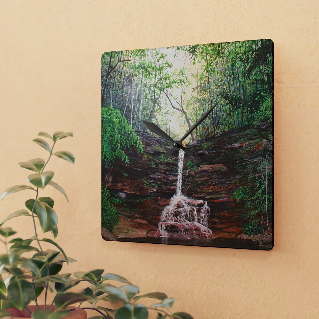 Modern Acrylic Waterfall Clock for Living Room/kitchen/indoor Walls ...