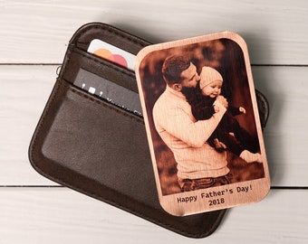 Personalised Solid Copper Wallet Photo Card, Wallet Insert, Wallet Card ...