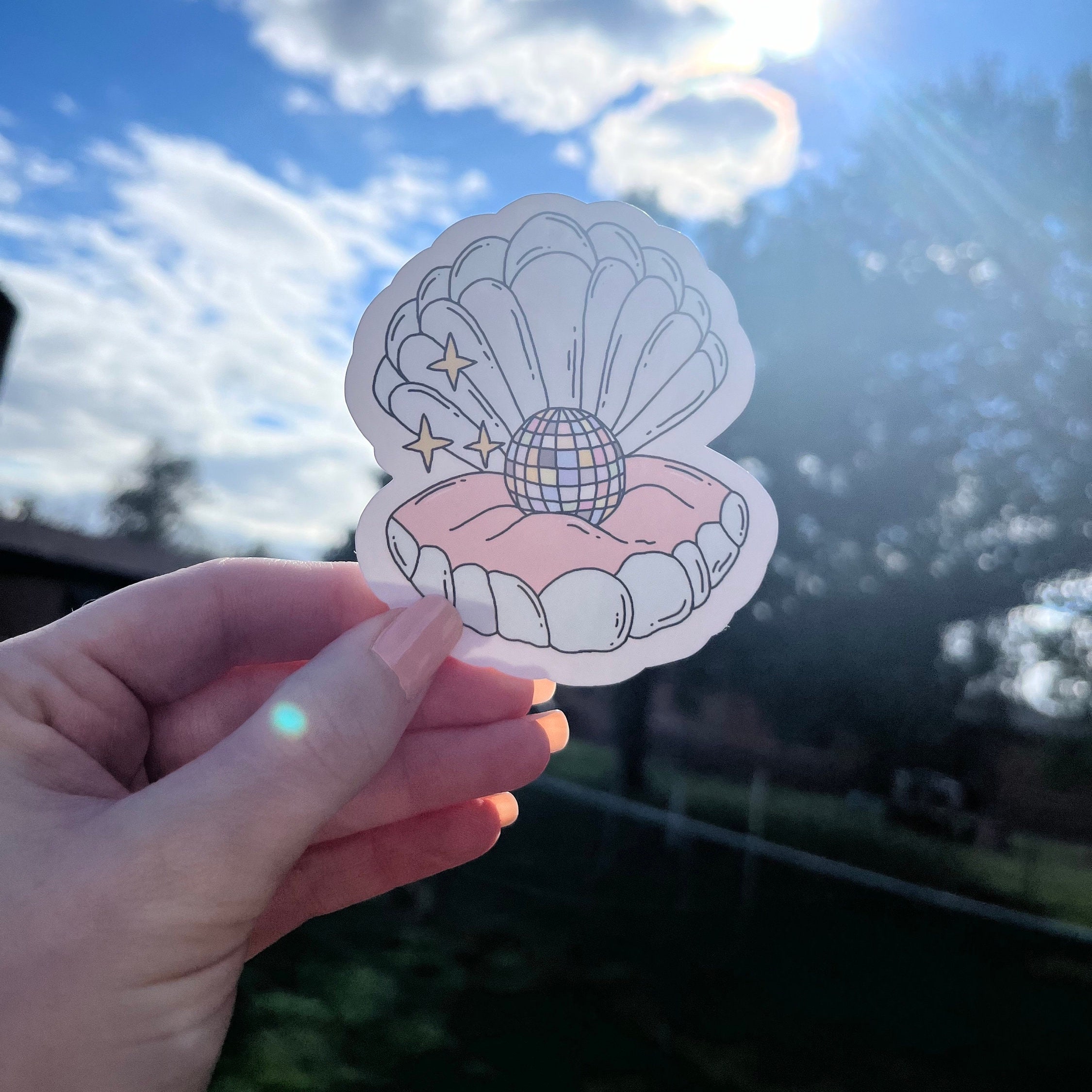 Disco Pearl Sticker / Disco Ball Sticker / Pearl Sticker / Clamshell - Etsy