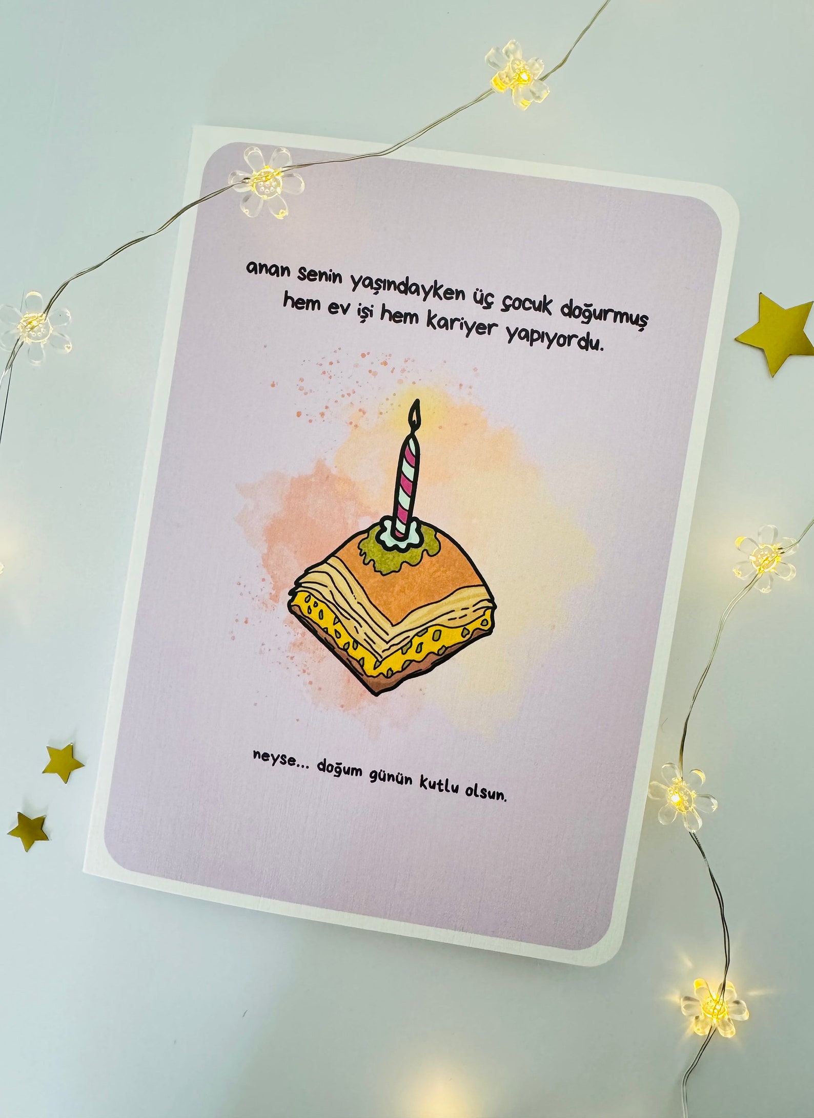 Birthday Baklava Greeting Card Turkish Sweets Card - Etsy