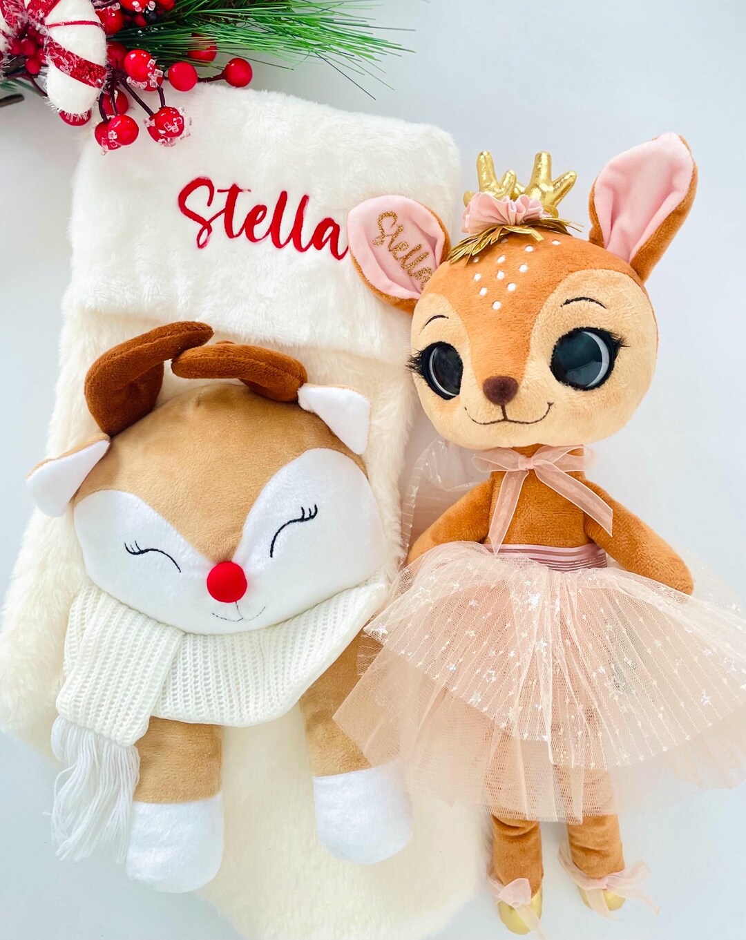 Ballerina Reindeer Toy Christmas Stocking Set, Nina Ballerina the ...