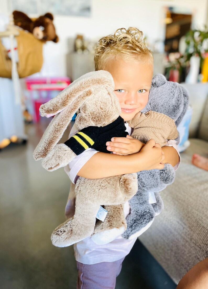 Personalized Easter Bunny| Rabbit Stuffed Animal| Embroidered Bunny ...