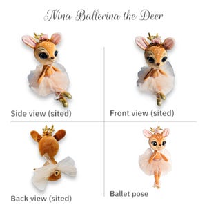Ballerina Doll, Nina Ballerina the Deer Plush by Eliela Toys, Dancer ...