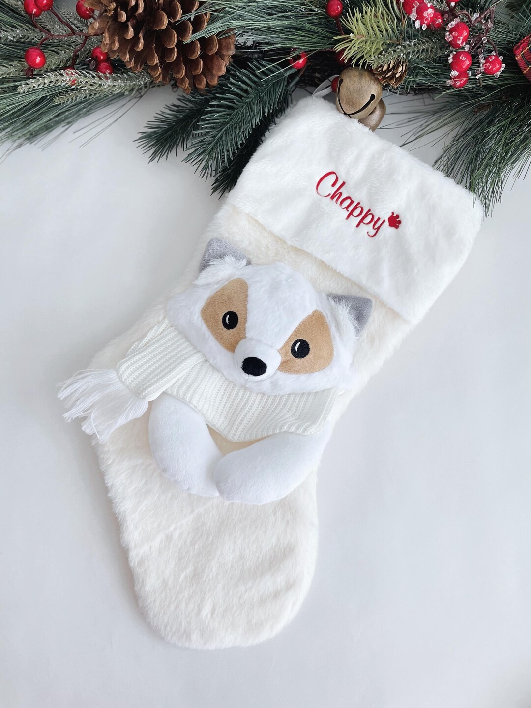 Dogs Stockings Embroidered, Dog Stockings With Names, White Stocking ...