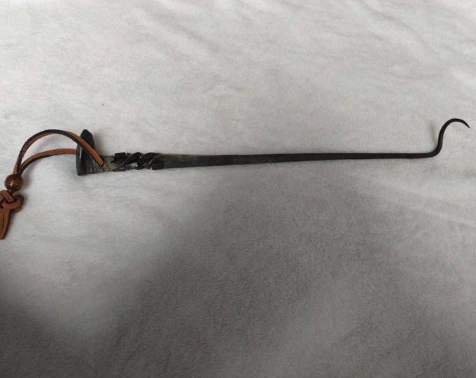 Hand Forged Railroad Spike Steak Turner With Decorative Cube Twist - Etsy