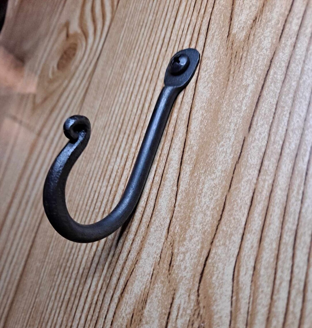 Small Hand Forged Wall Hook - Etsy