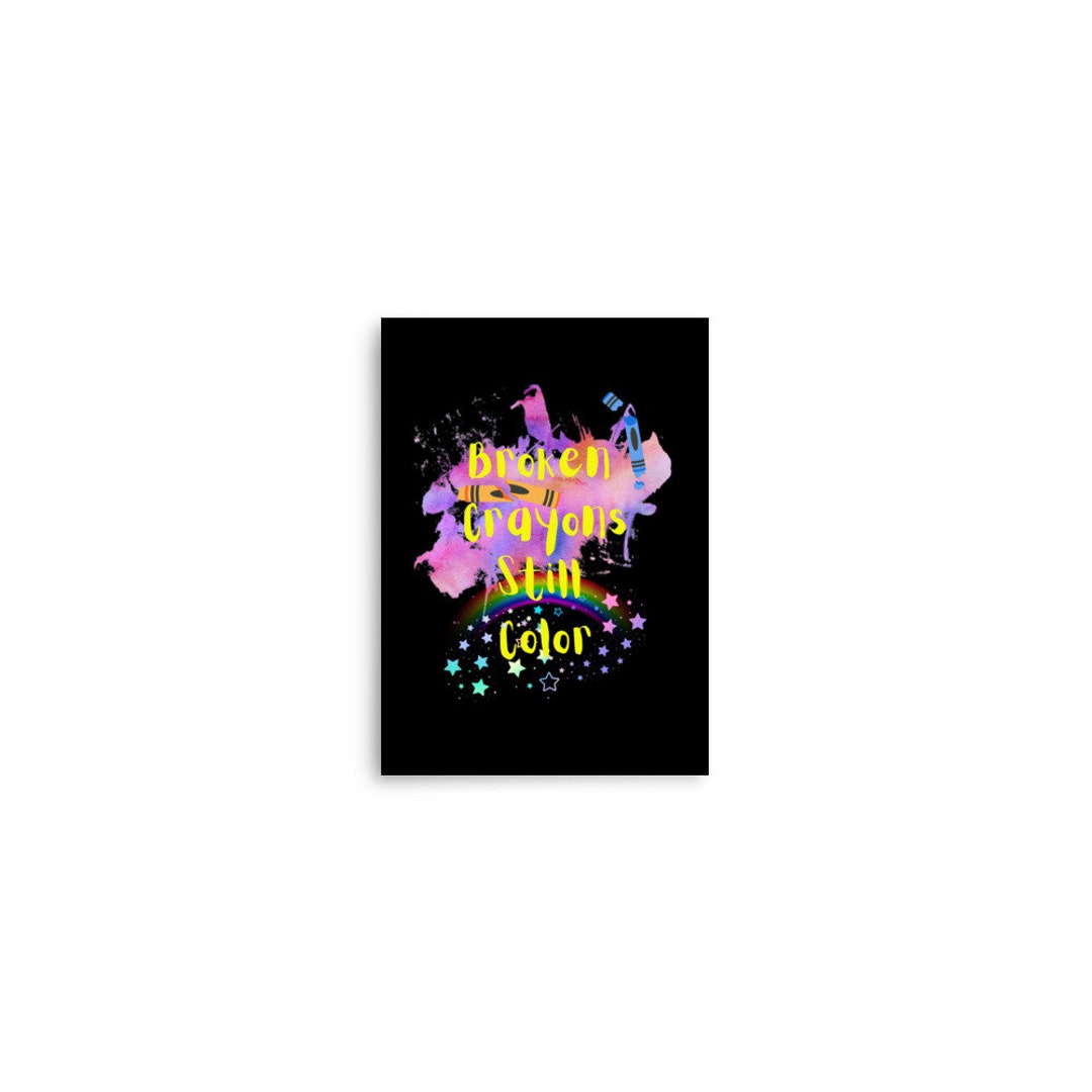 Poster Broken Crayons Still Color Print Rainbow Stars Poster Christmas ...