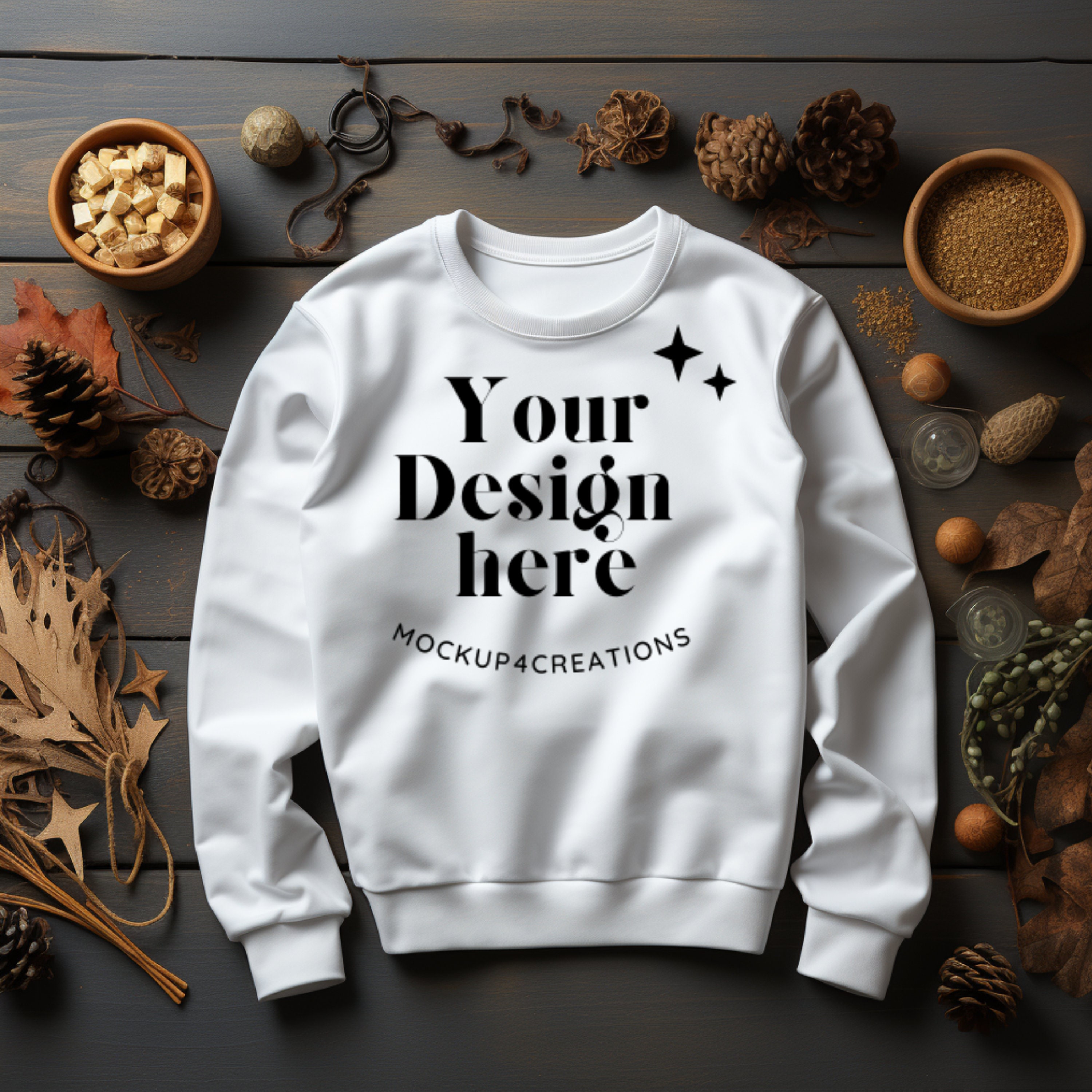 White Gildan 18000 Flat Lay Mockup, Flat Lay Mockup - Etsy