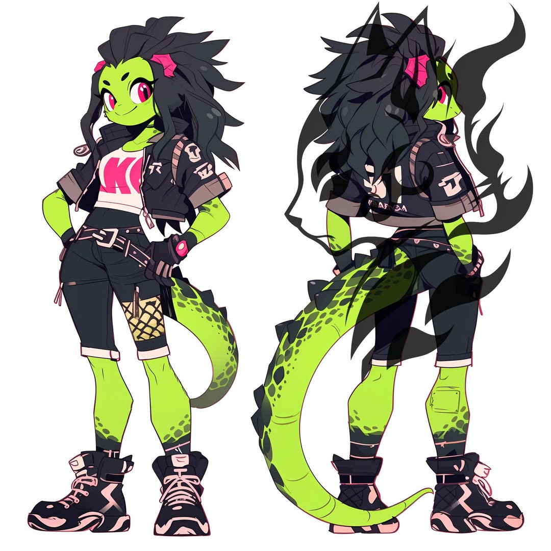 Cute Lizard Fursona Digital Download HD Image - Etsy