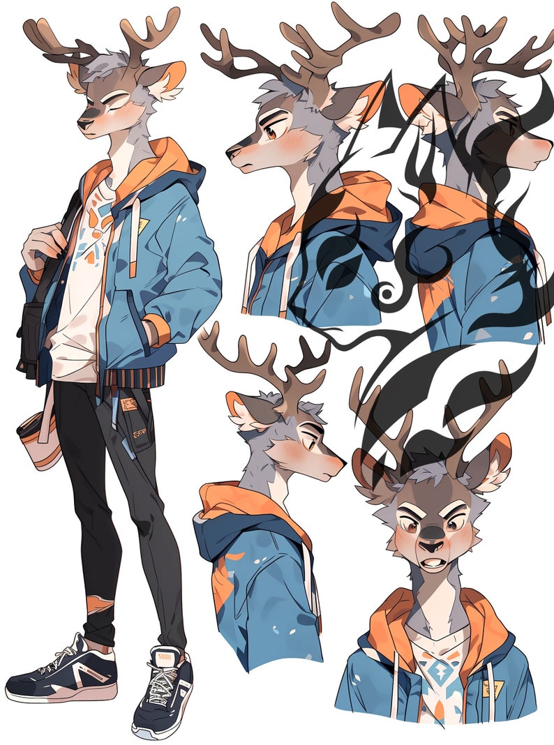 Deer Fursona Digital Download HD Image Anthropomorphic - Etsy