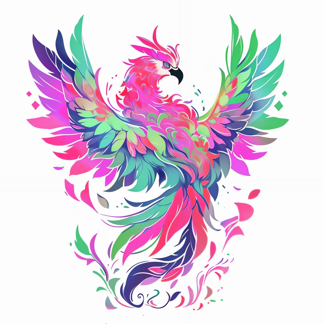 Colorful Bird Logo HD Image for Business Artist Sports - Etsy