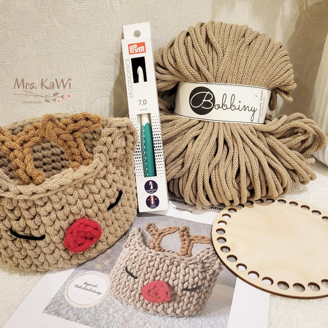 DIY Crochet Set | Gift Set | Crochet Reindeer | Starter Set | Ropeyarn ...