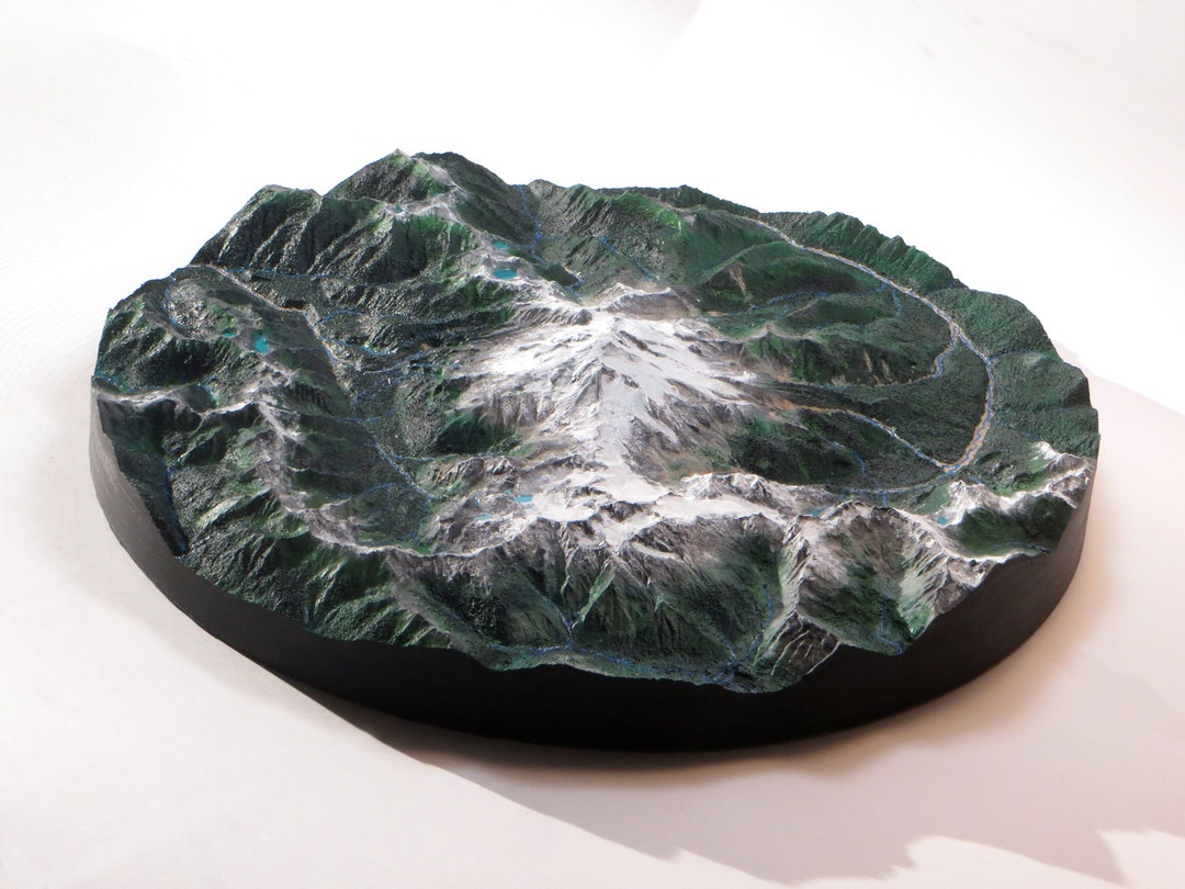 Custom 3D Mountain Model 14 Inches - Etsy