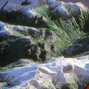 Custom 3D Mountain Model - Medium - Etsy