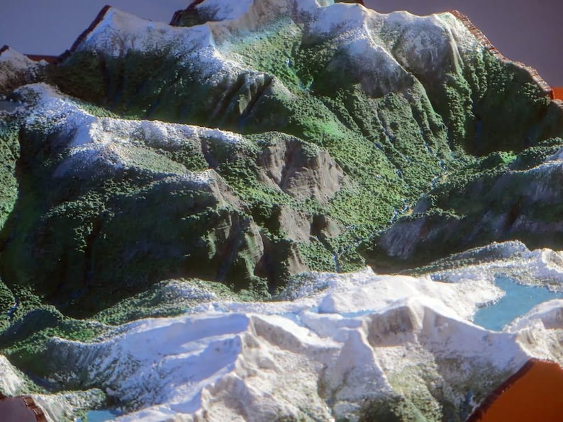 Custom 3D Mountain Model - Medium - Etsy