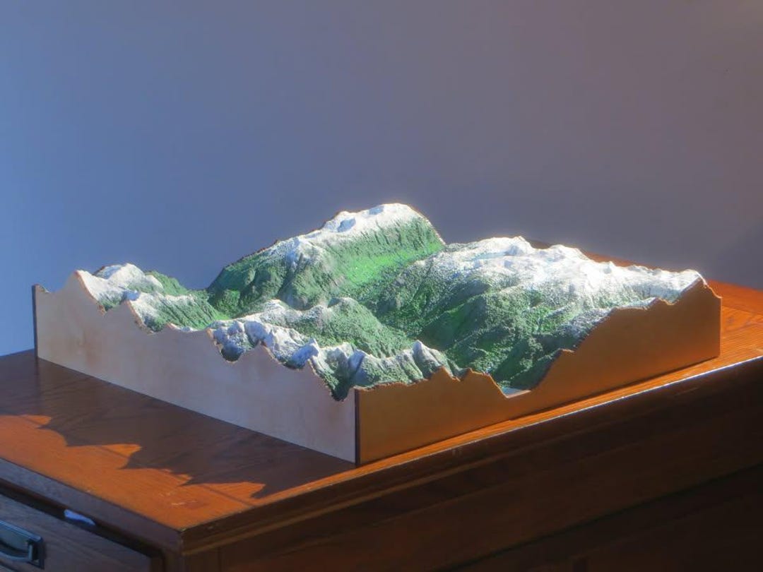 Custom 3D Mountain Model - Medium - Etsy