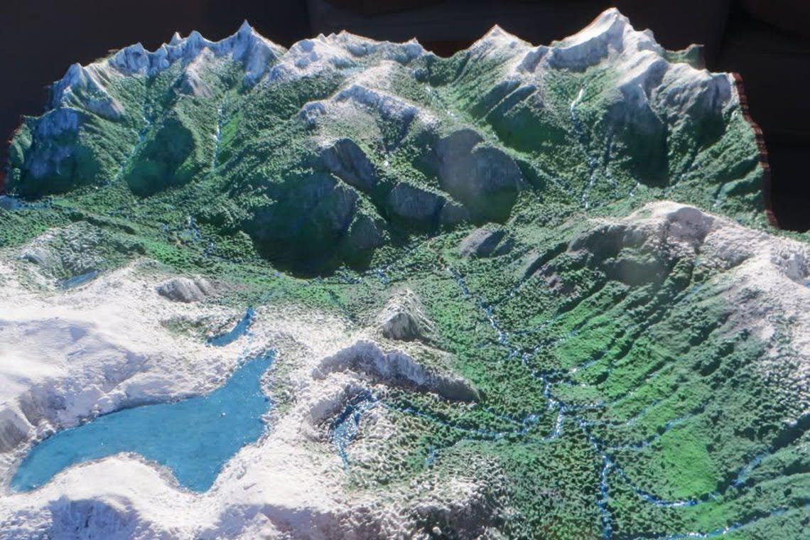 Custom 3D Mountain Model - Medium - Etsy