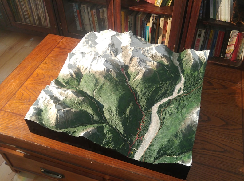 Custom 3D Mountain Model - Medium - Etsy