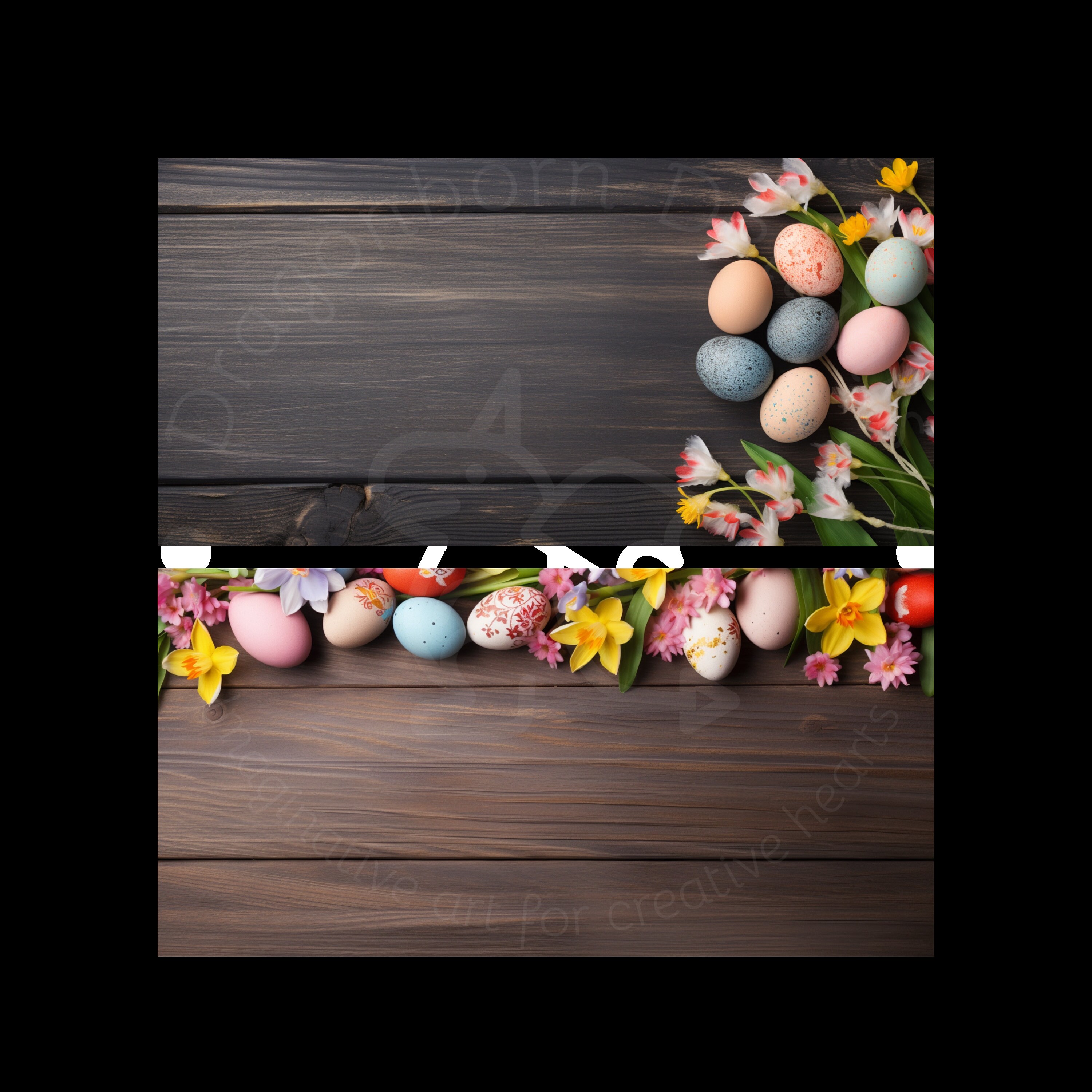 8 Easter Wooden Backgrounds Mockup Easter Card Spring Invitations ...