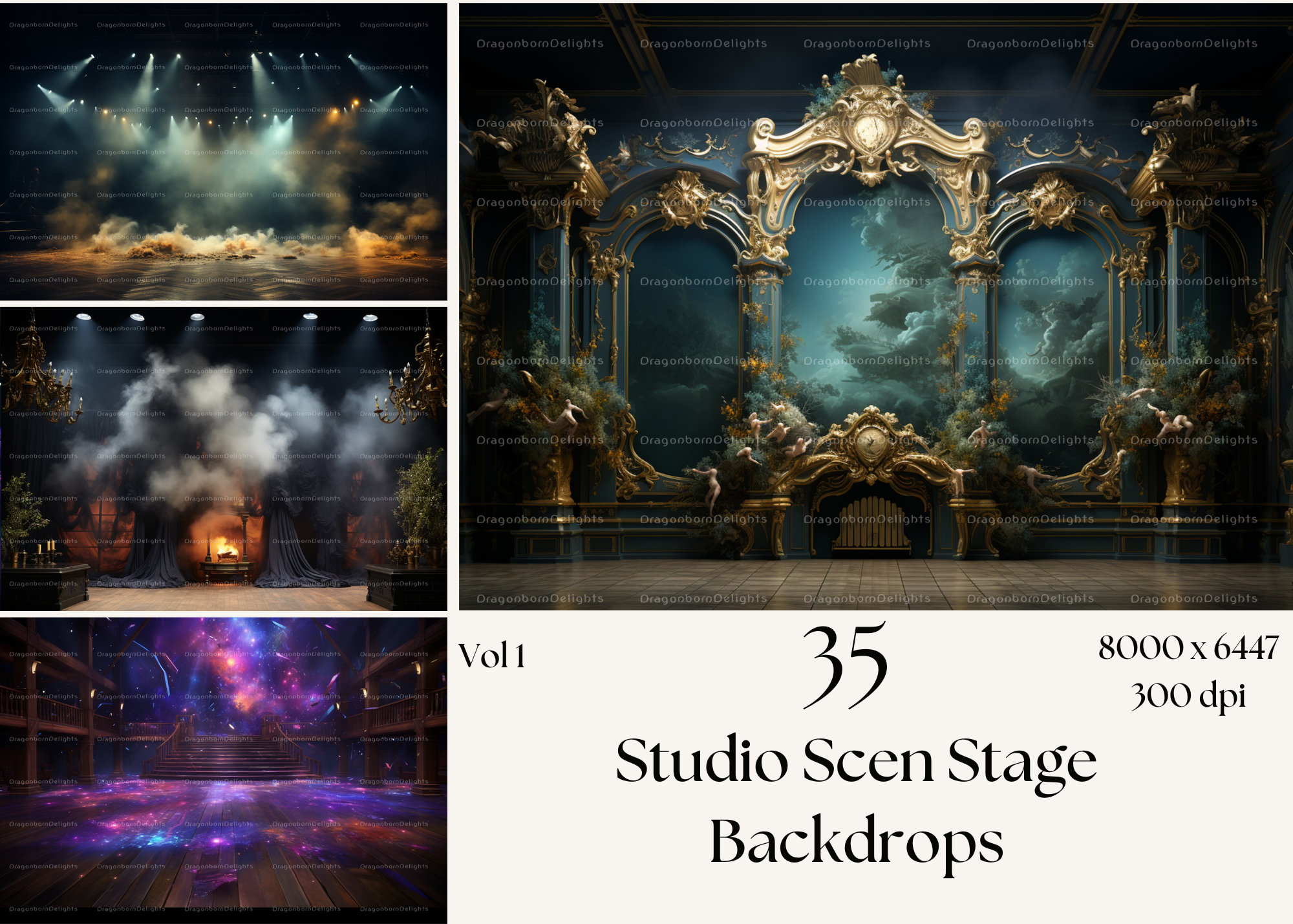 35 Digital Studio Scen Stage Backdrops! Vol 1 - Etsy