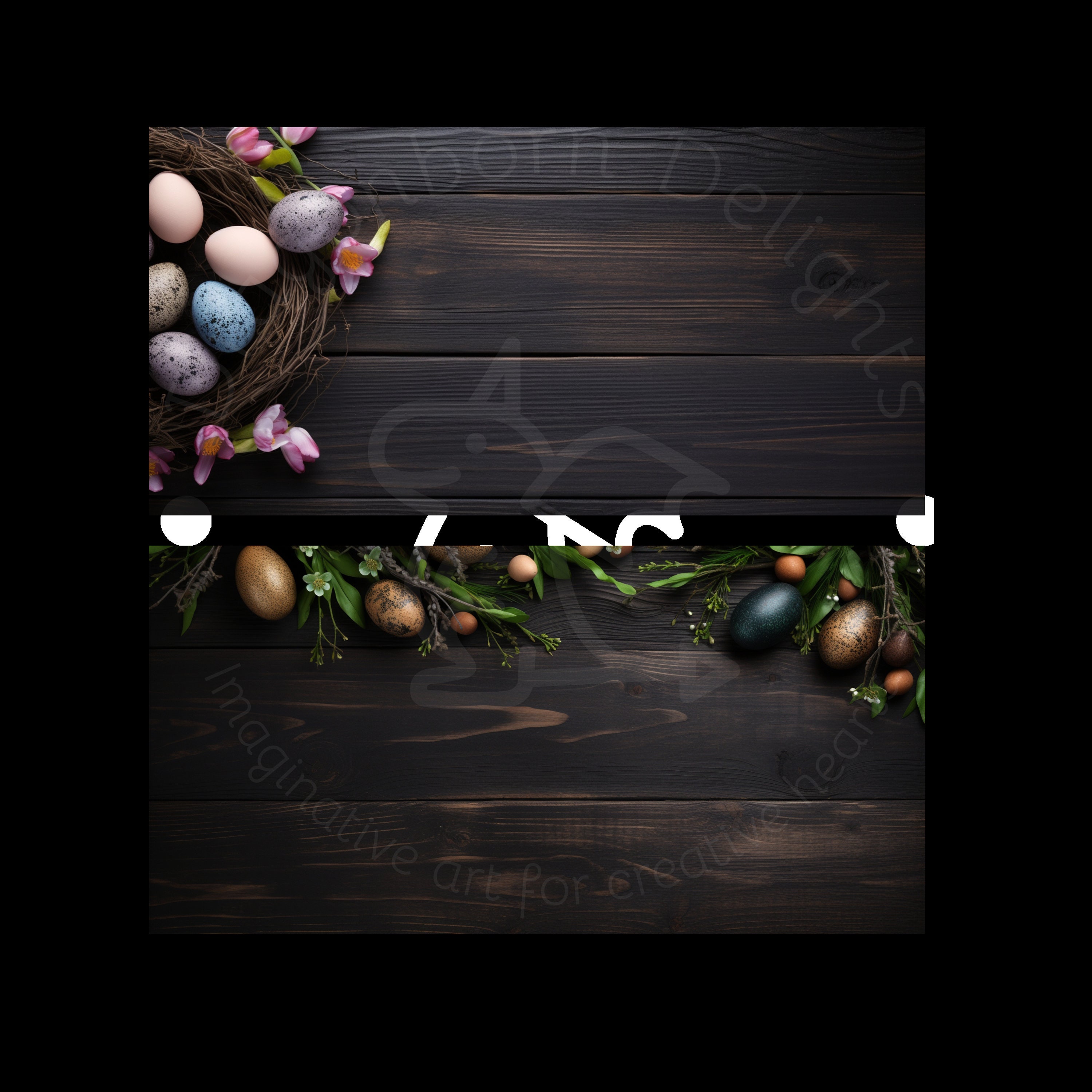 8 Easter Wooden Backgrounds Mockup Easter Card Spring Invitations ...