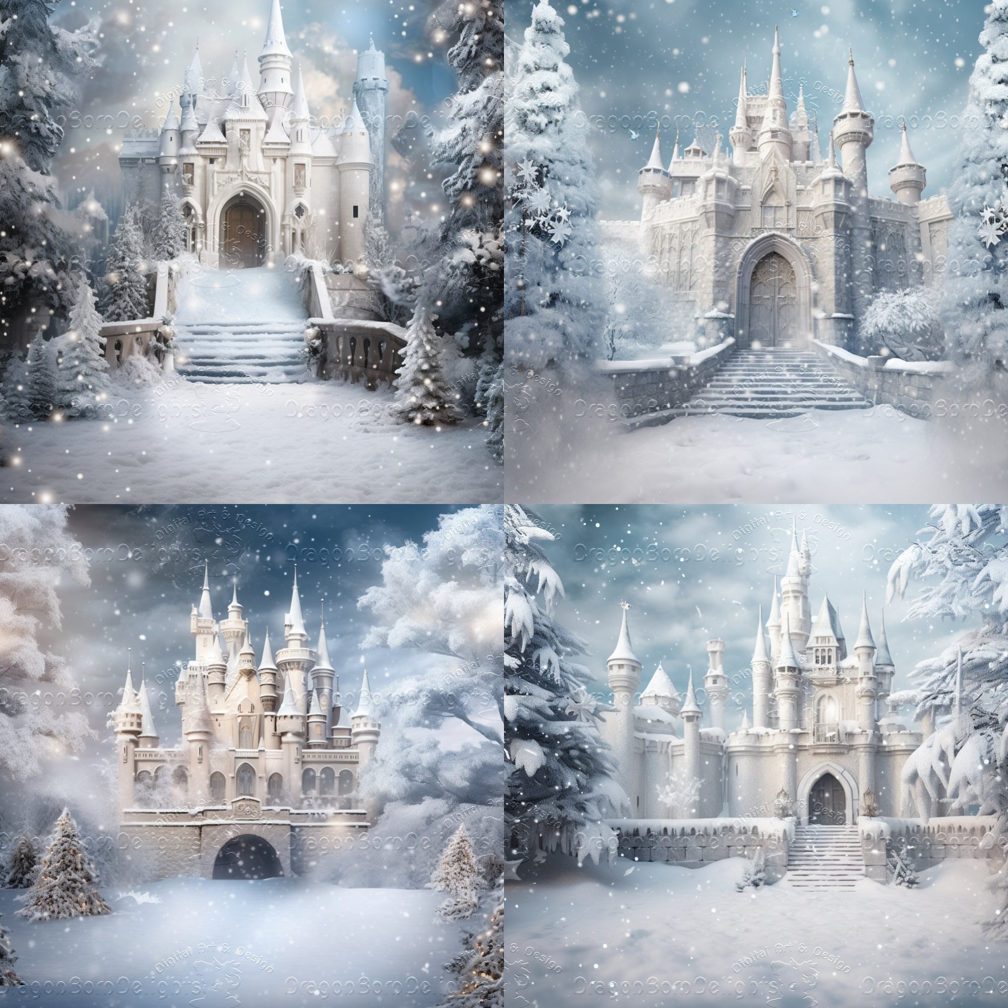 20 Narnia Winter Castle Backdrops Backgrouds Overlays Birthday Kids ...