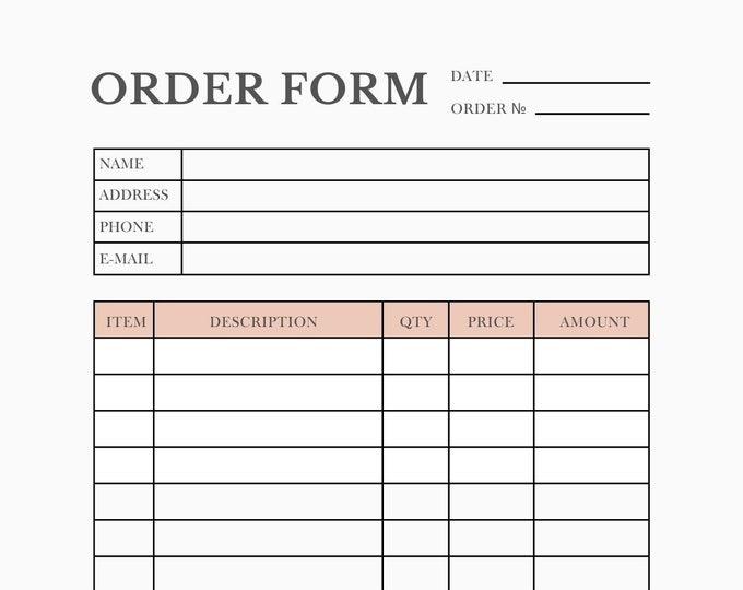 Small Business Forms Bundle. Printable Forms. Invoice Tumbler T-shirt Price Quote Order Forms ...