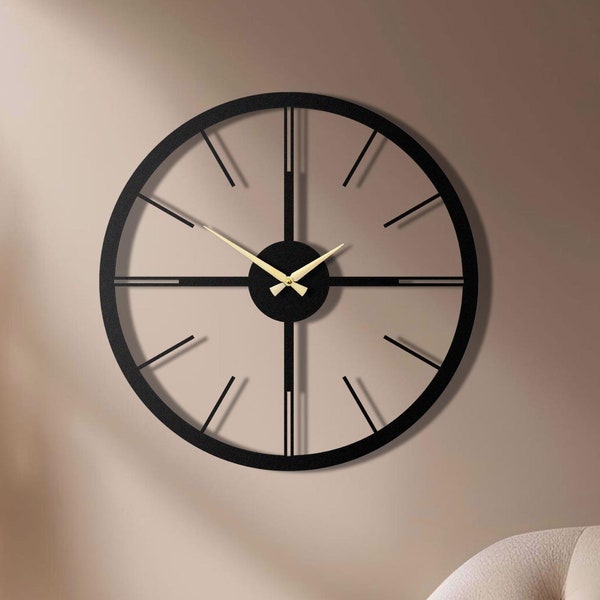 Large Modern Wall Clock - Etsy