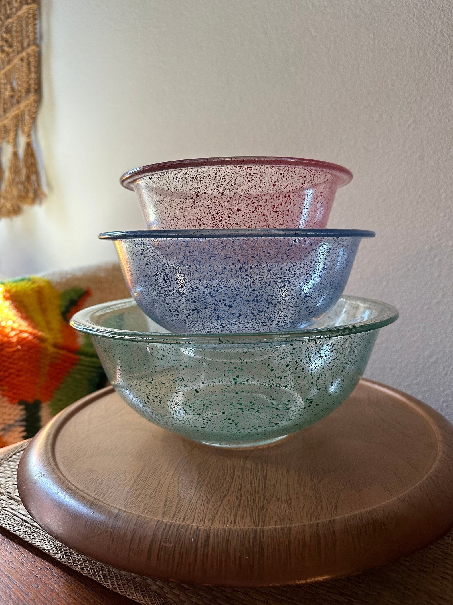 Vintage PYREX CONFETTI SPECKLED Mixing Bowl Set - Etsy