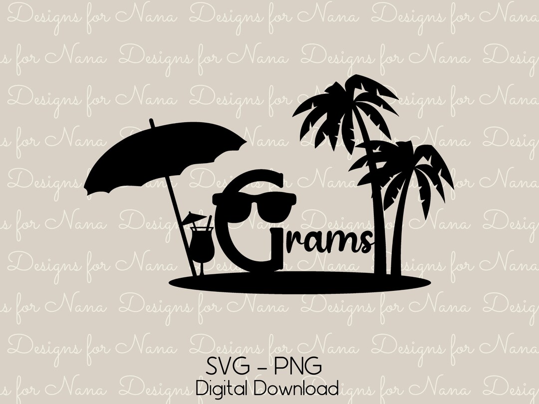 Grams SVG PNG Digital Download Commercial Use Cut Files for Cricut and ...